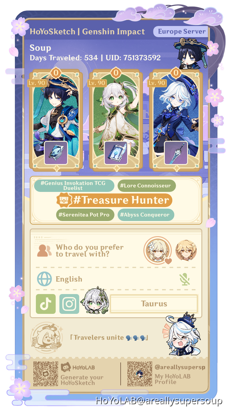 My genshin name card!! Genshin Impact | HoYoLAB