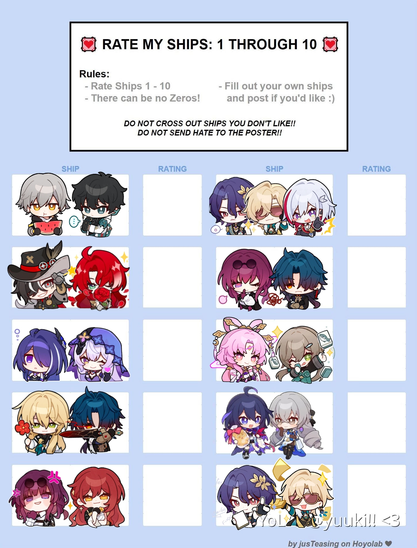 Rate my fav HSR ships! Honkai: Star Rail | HoYoLAB