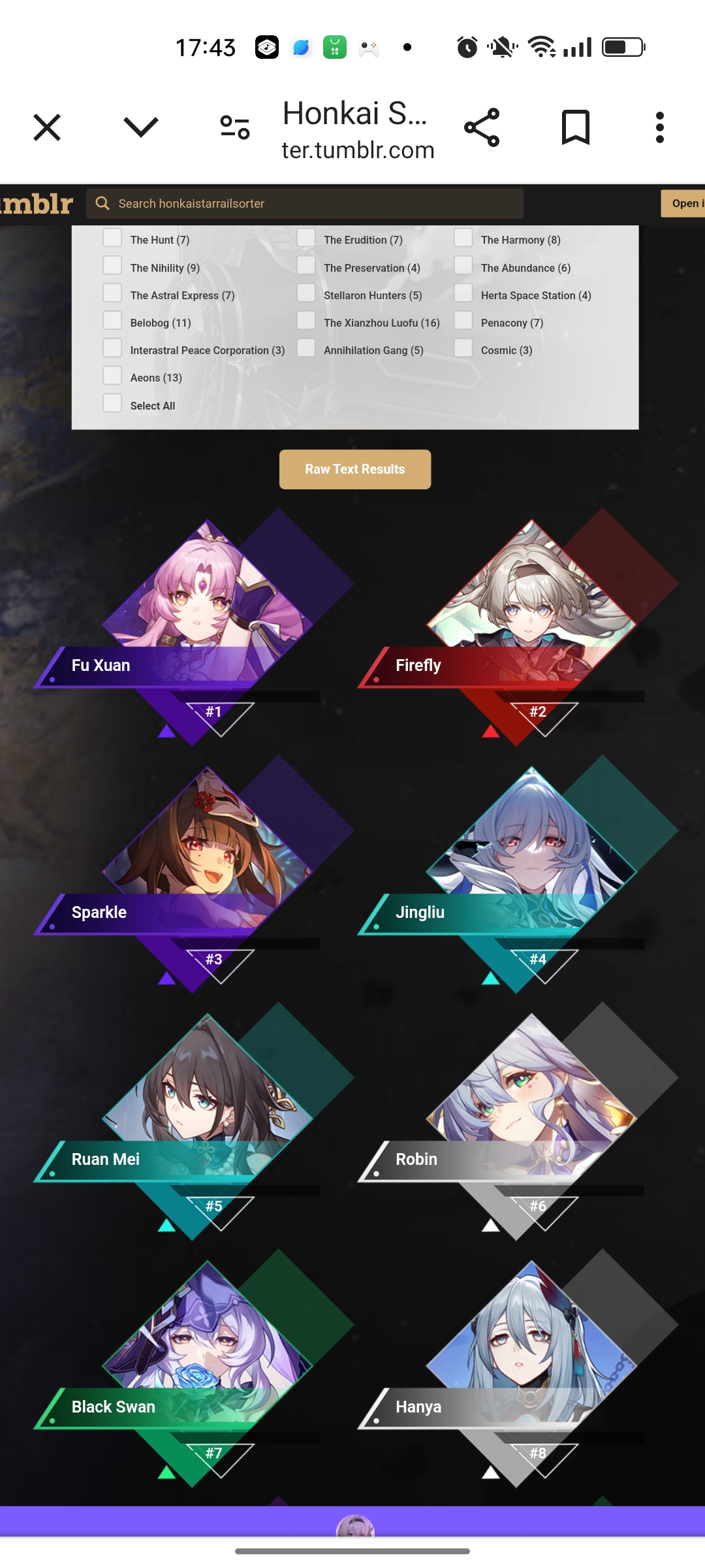 My HSR Character result (Update ver) Honkai: Star Rail | HoYoLAB