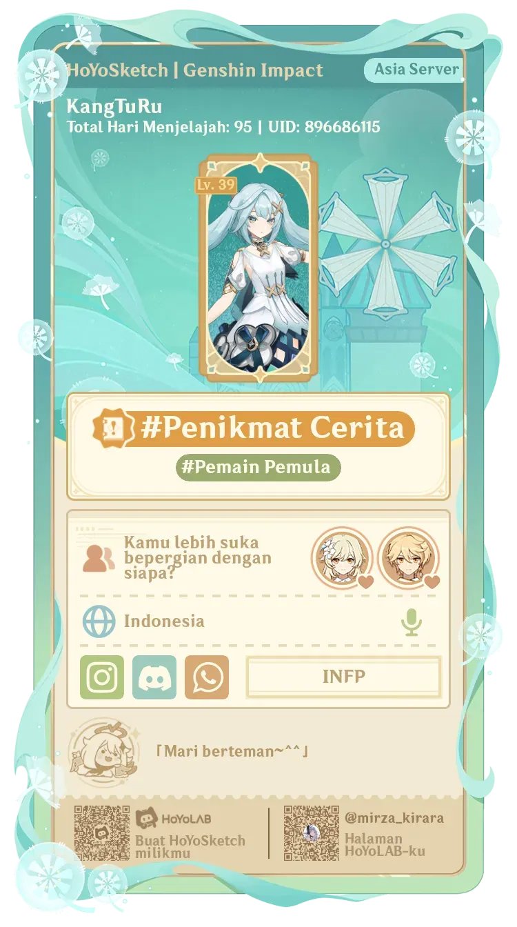 Coba bikin kartu nama Genshin Impact | HoYoLAB