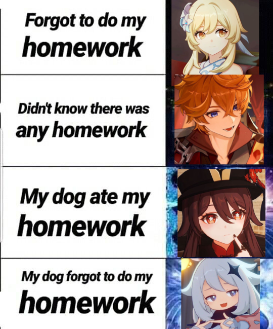 When they forgot to do homework 😂 Genshin Impact | HoYoLAB