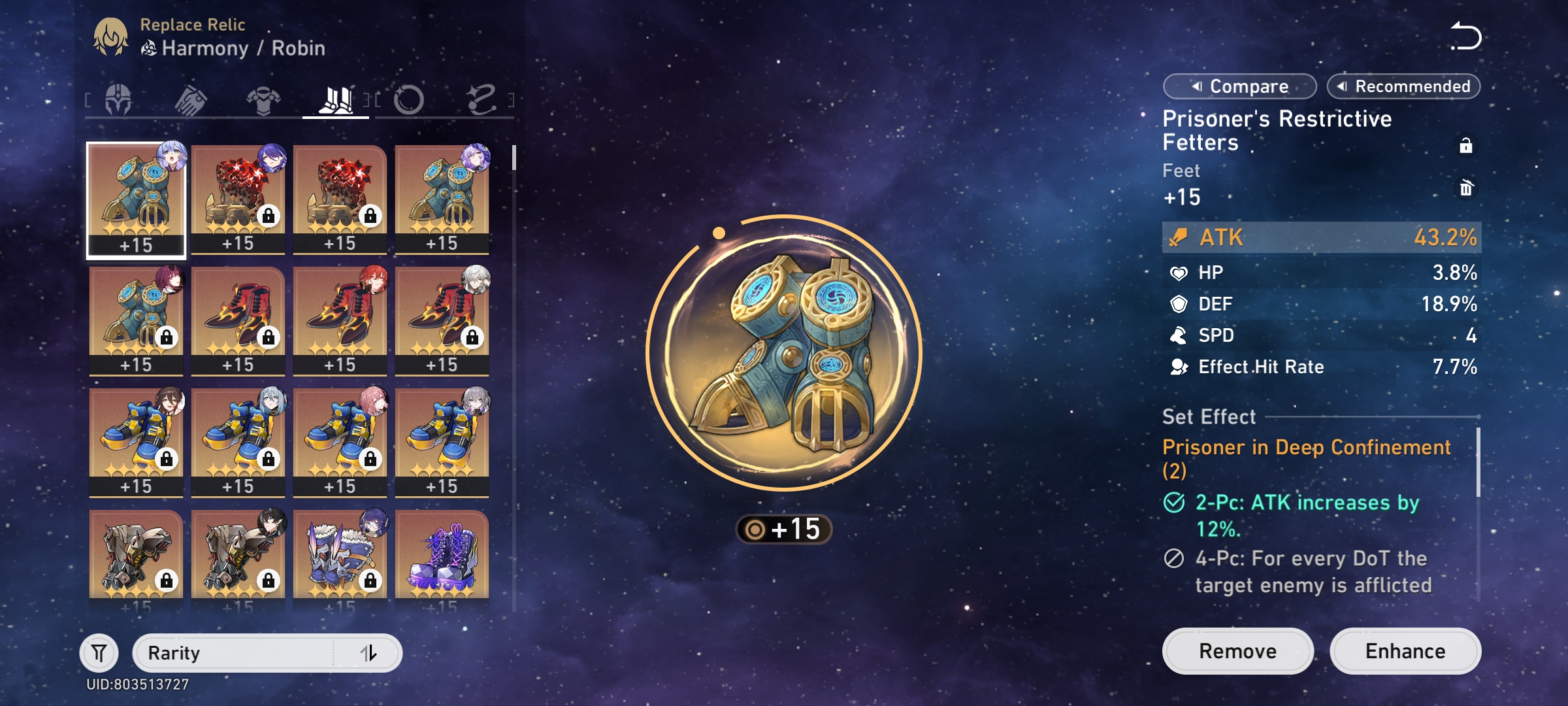 I guess these relics pieces are good for Robin right? Honkai: Star Rail ...