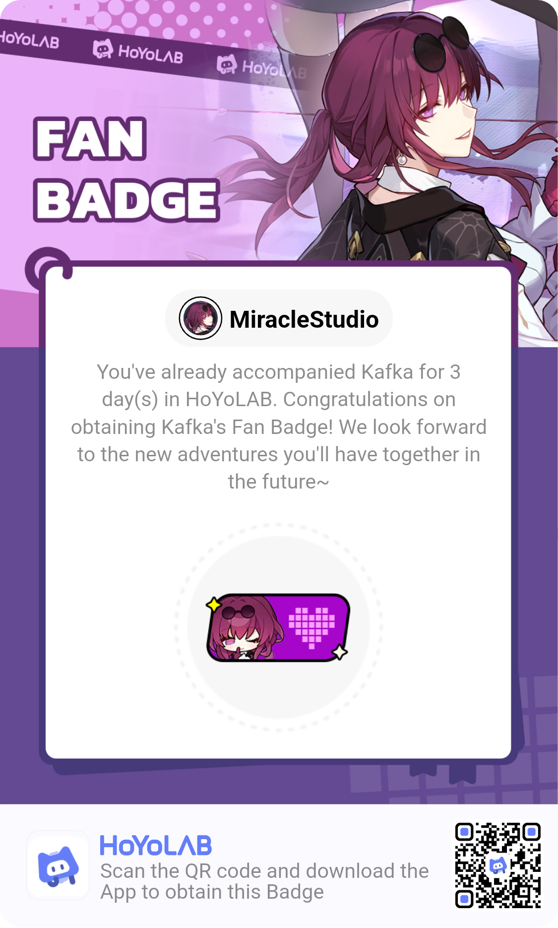 Kafka Badge Honkai: Star Rail | HoYoLAB