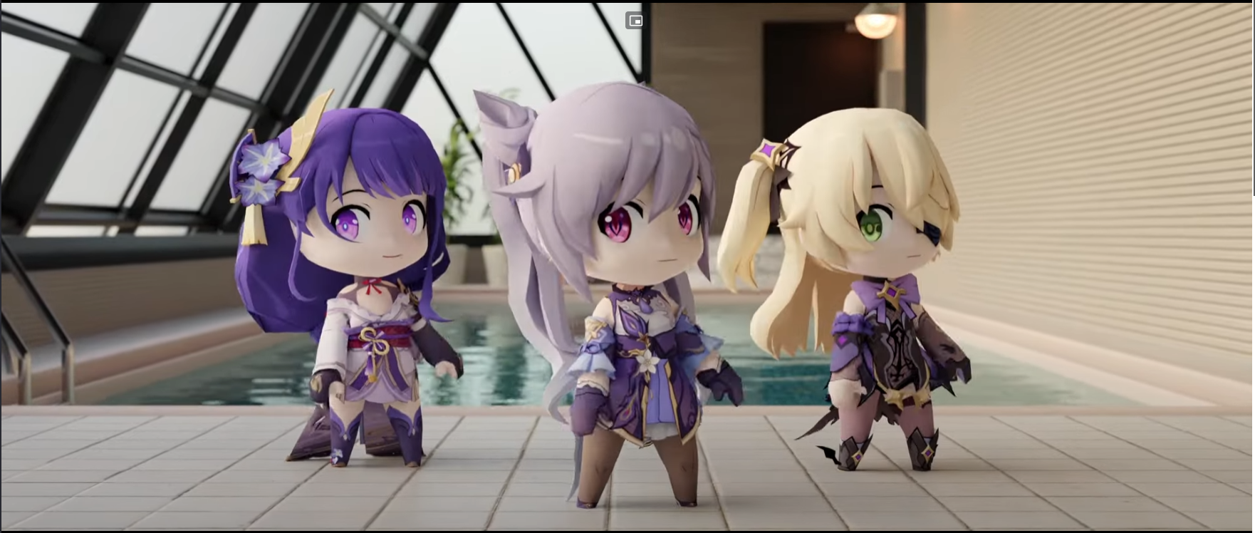 Super cute Chibi Raiden, Keqing, Fischl dance video by 伏特加少女丶Rozaliya ...