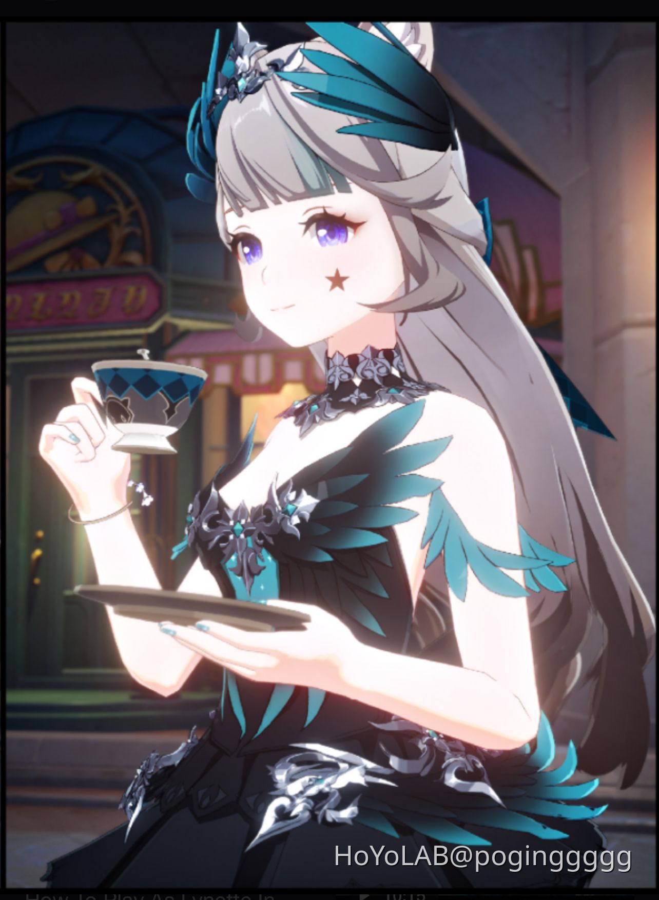 Saw a Lynette in a blackswam outfit, decided to draw her out Genshin ...
