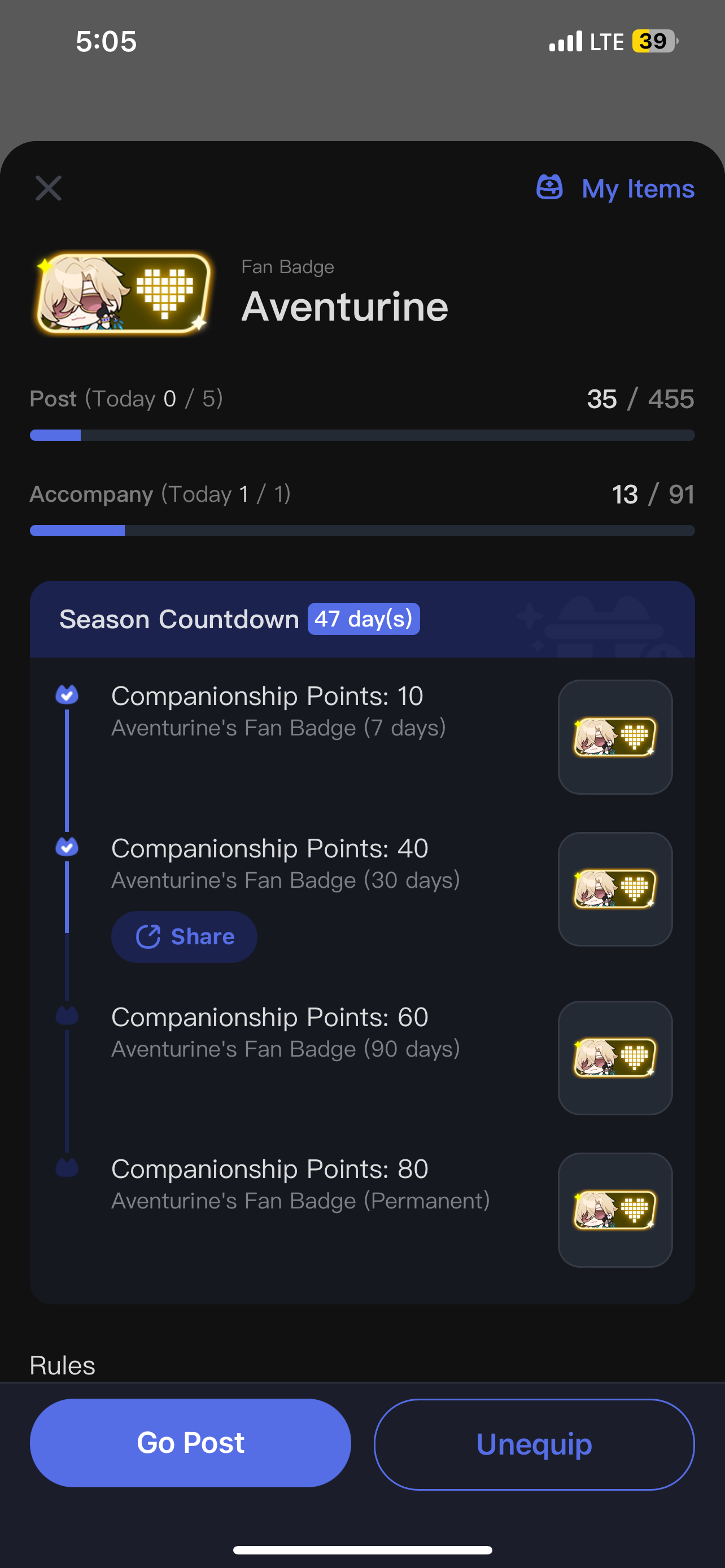 GYAATT (Aventurine Fan Badge) Honkai: Star Rail | HoYoLAB