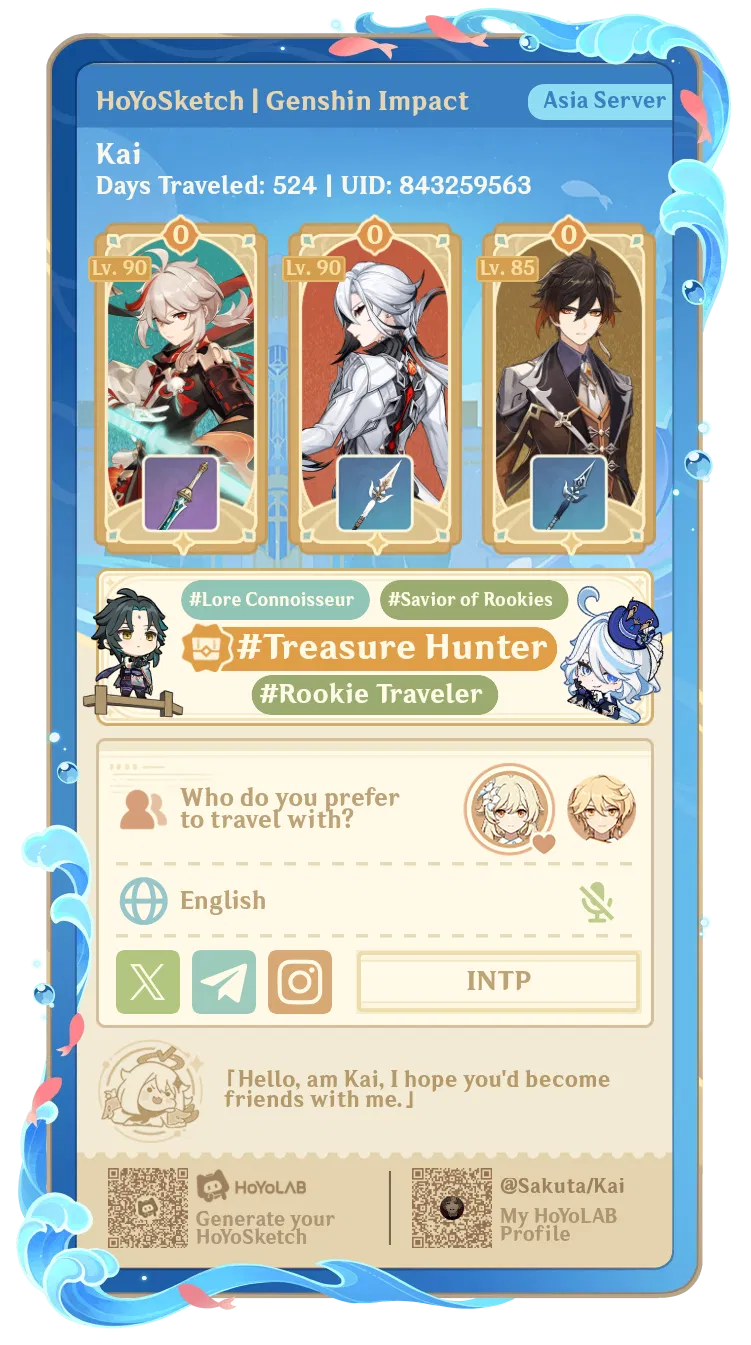 My Profile Card Genshin Impact | HoYoLAB