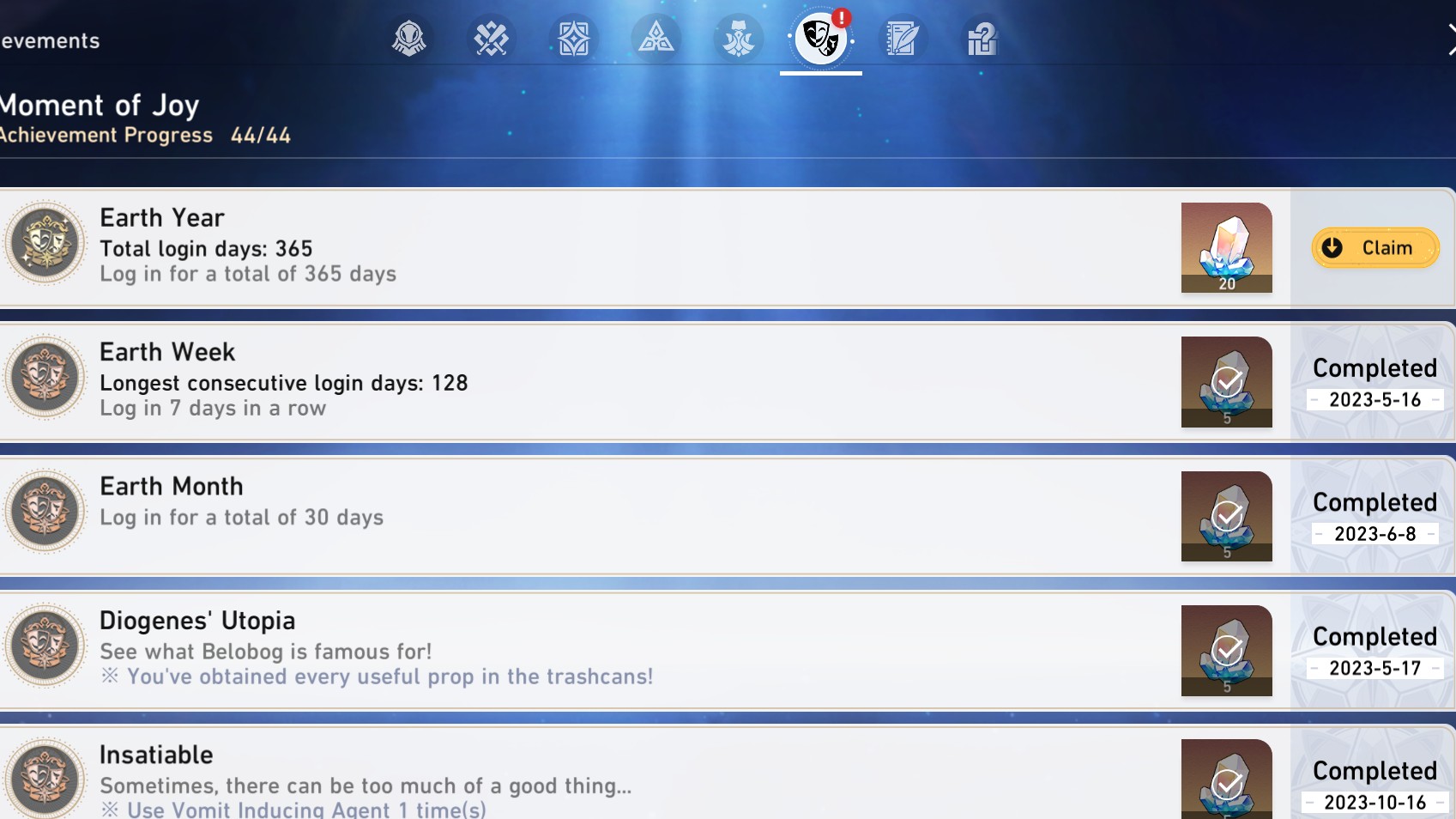 Today I logged in for exactly 1 Earth Year Honkai: Star Rail | HoYoLAB