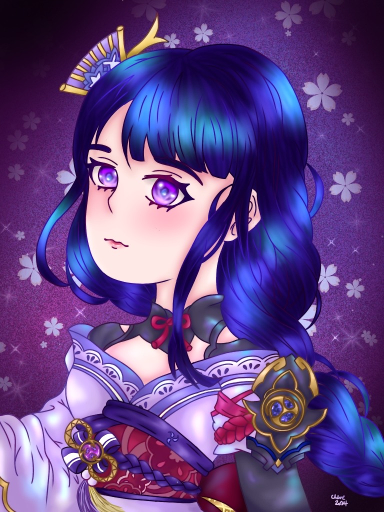 Raiden drawing Genshin Impact | HoYoLAB