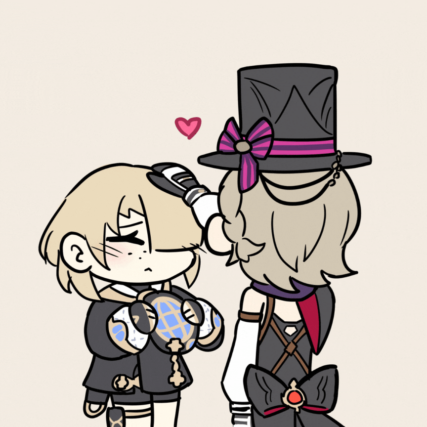 Lyney giving Freminet a pat Genshin Impact | HoYoLAB