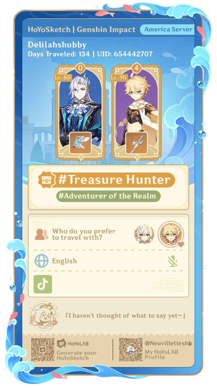 My profile! Genshin Impact | HoYoLAB