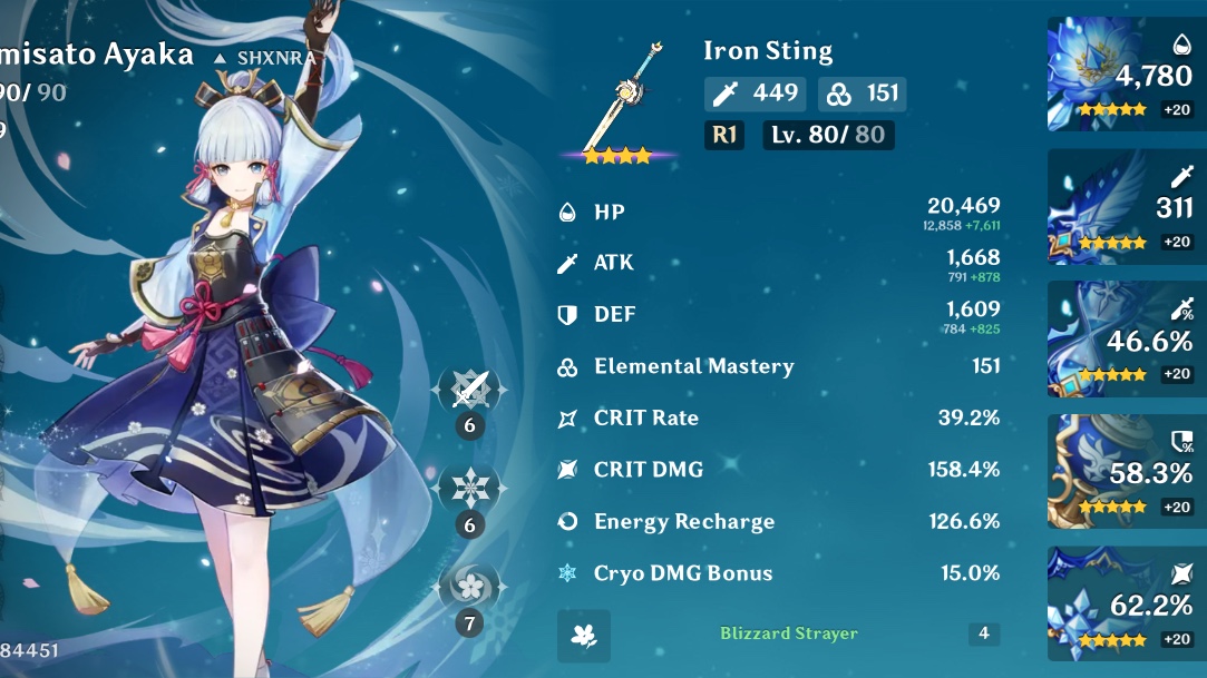 My Ayaka build Genshin Impact | HoYoLAB