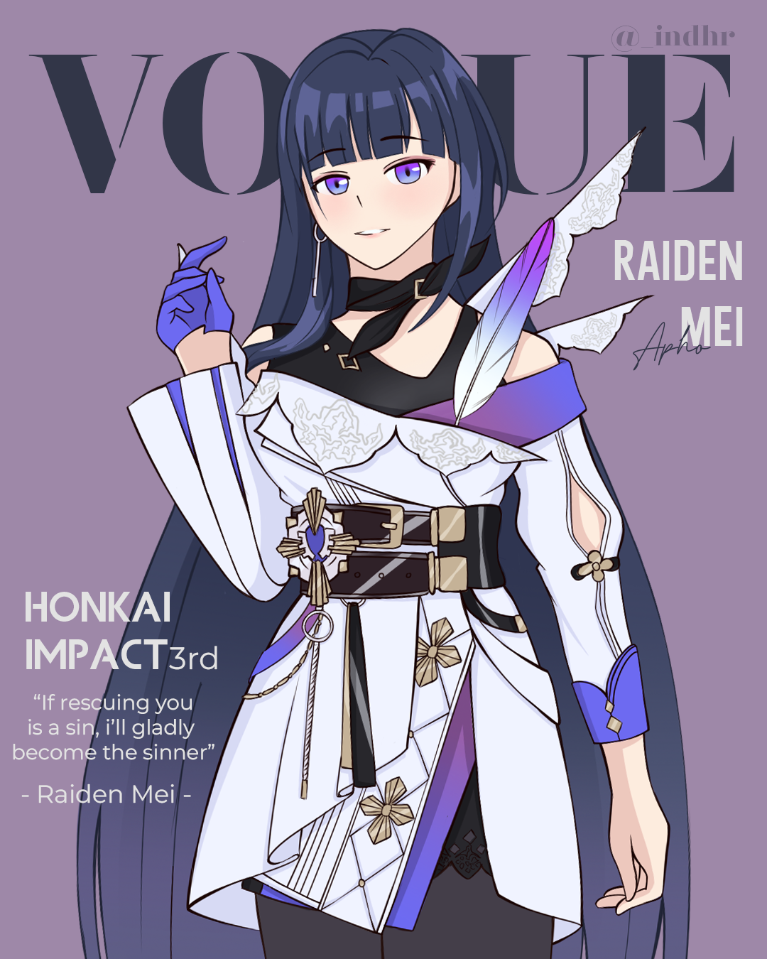 Raiden Mei HI3rd Apho FanArt Genshin Impact | HoYoLAB