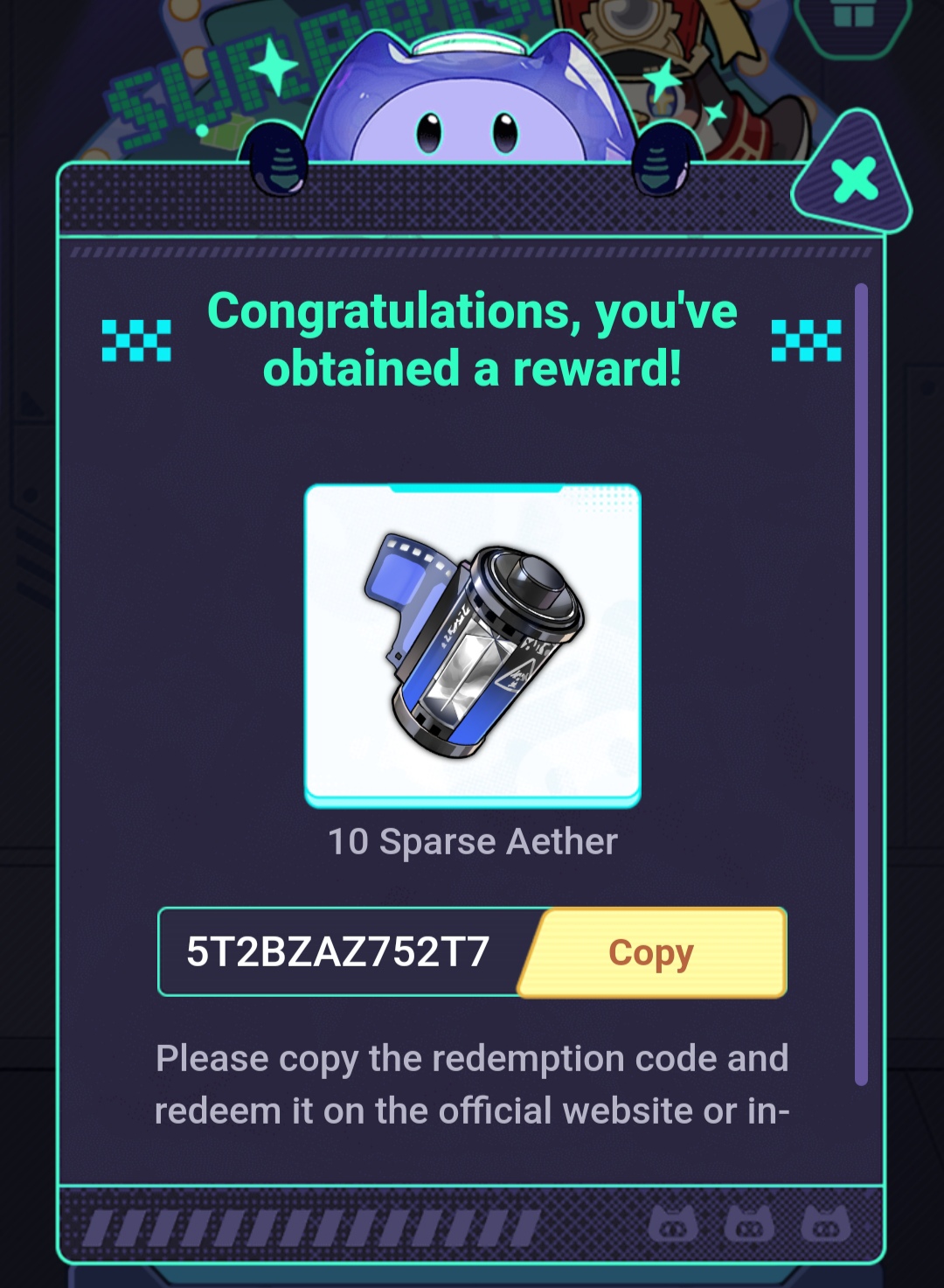 Redeem Code: 10 Sparse Aether Honkai: Star Rail | HoYoLAB
