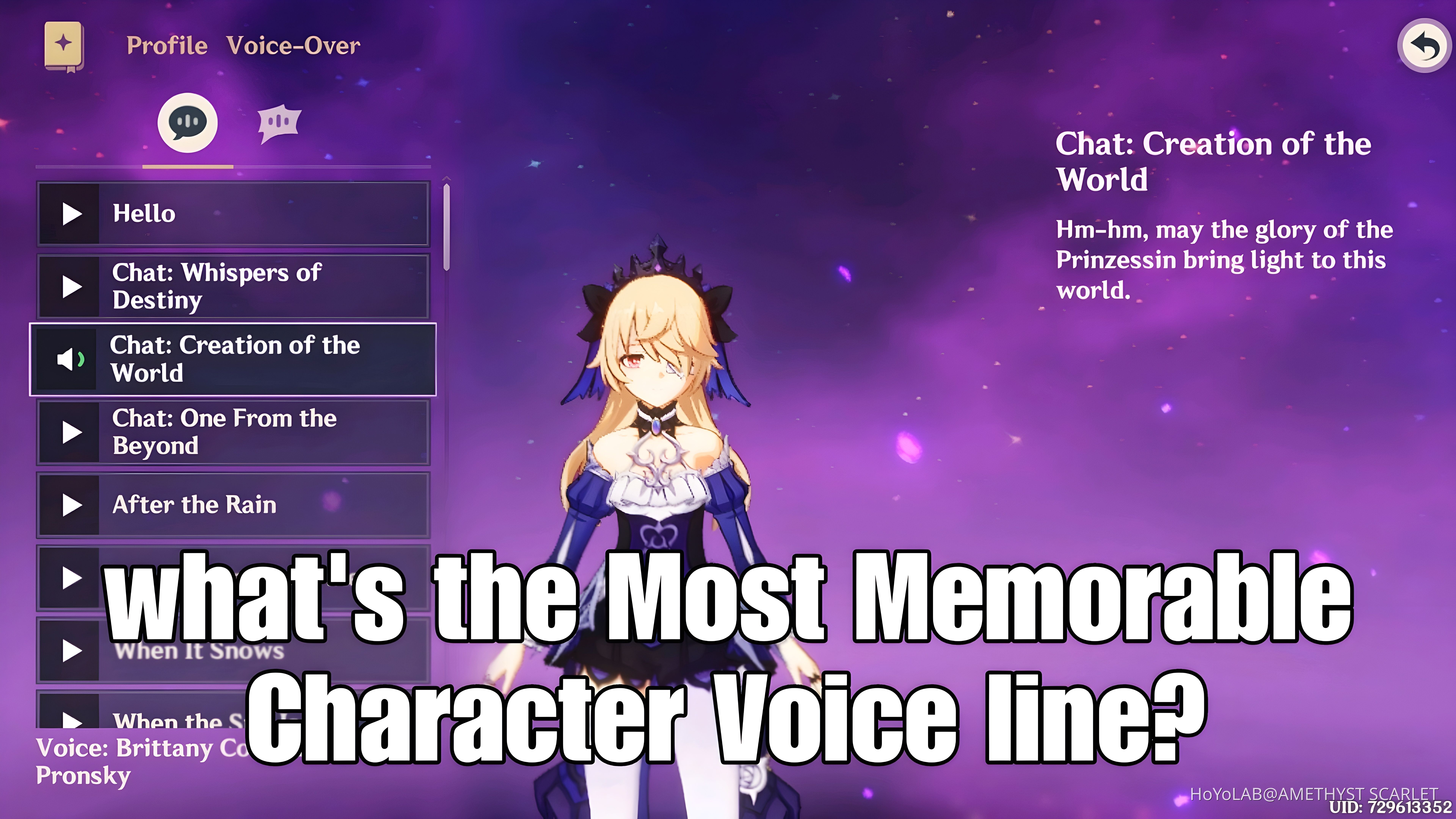 [ 🌟 ]show me Your Most Memorable Character Voice line Genshin Impact ...