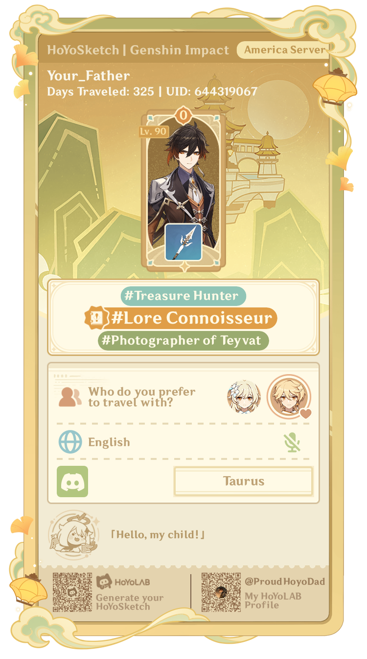 Here’s my little name card Genshin Impact | HoYoLAB