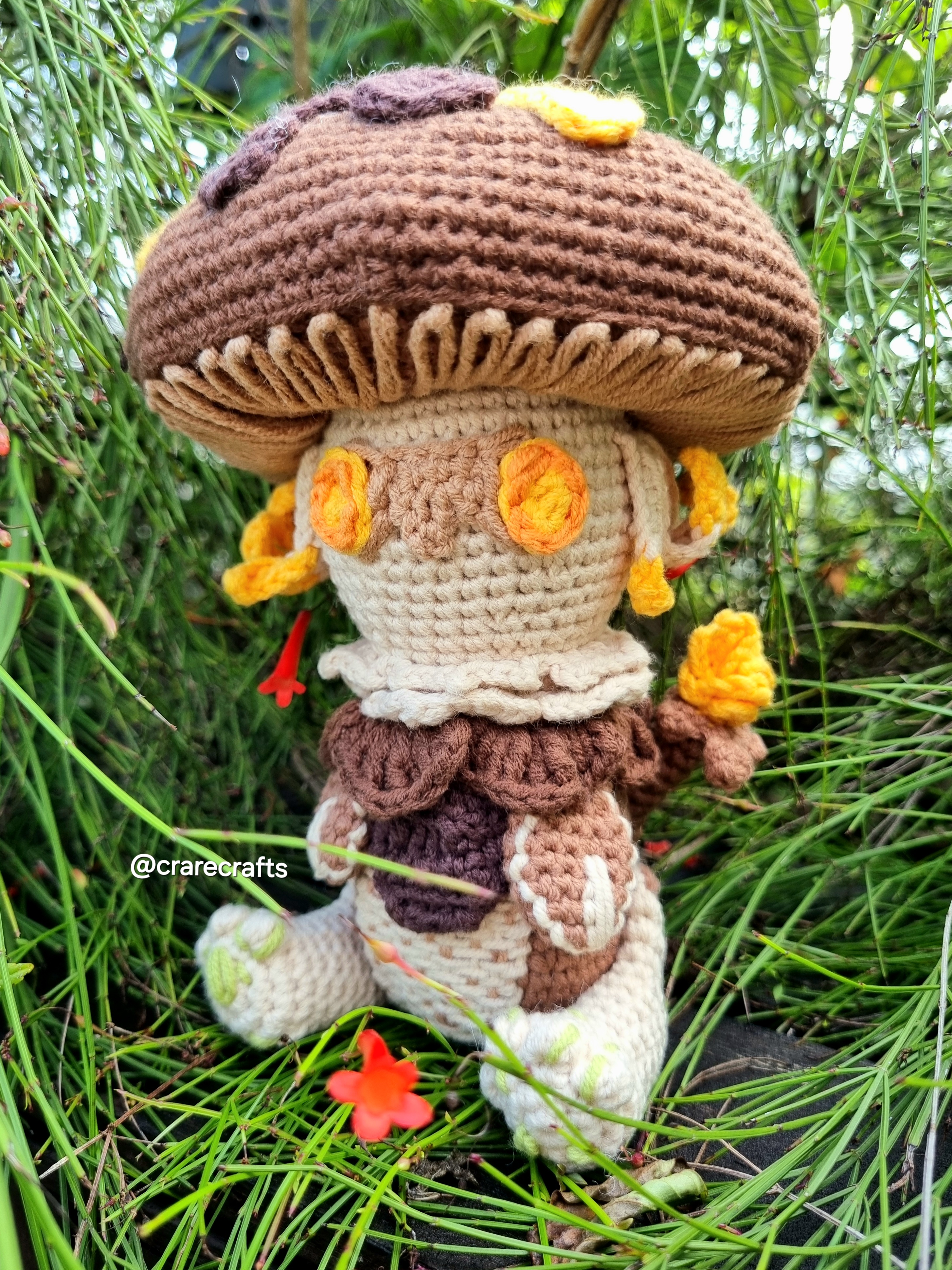 crocheted myself a grounded geoshroom buddy :) Genshin Impact | HoYoLAB