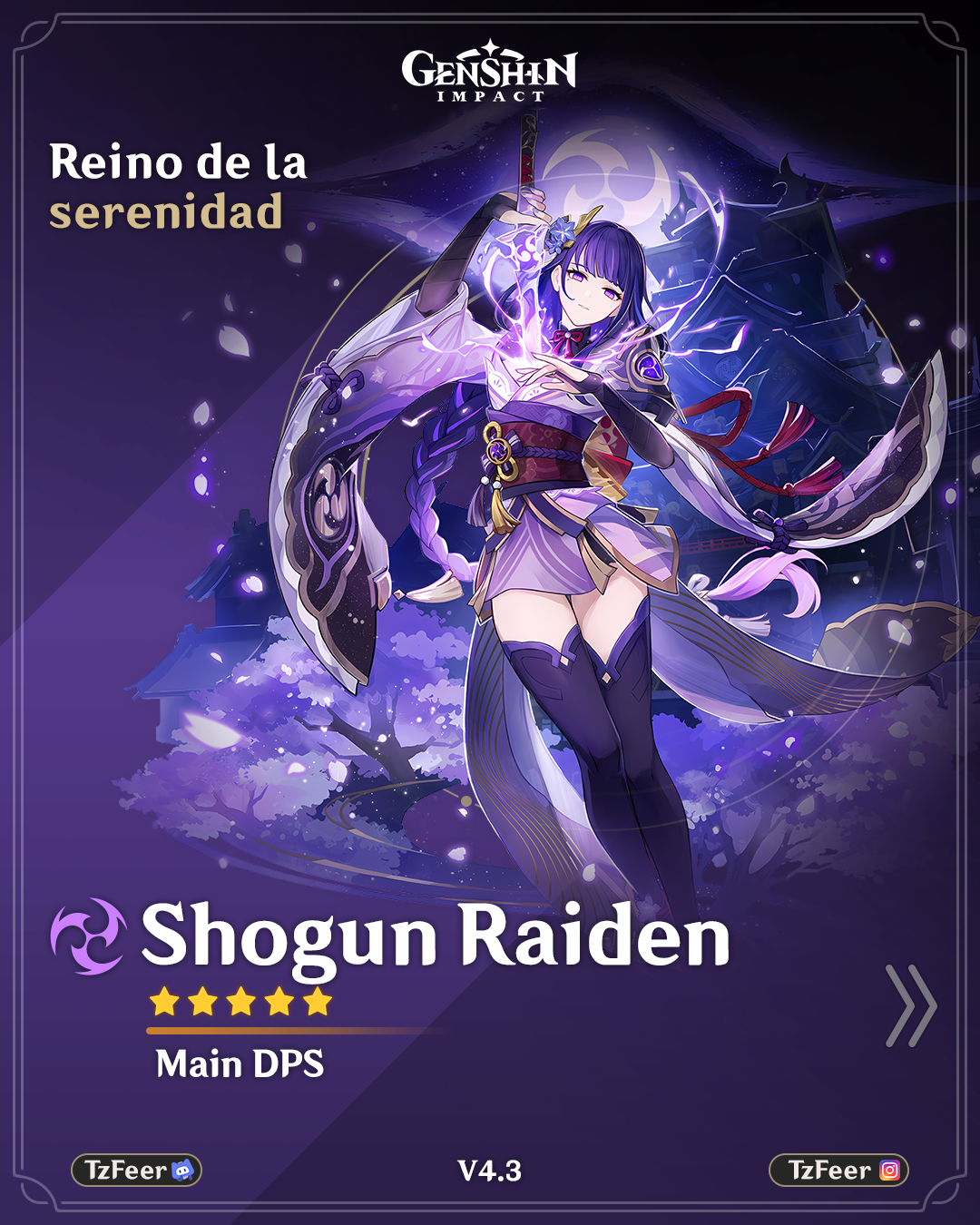 [Version 4.3] Shogun Raiden: Guía de personaje (Build Guide) Genshin ...