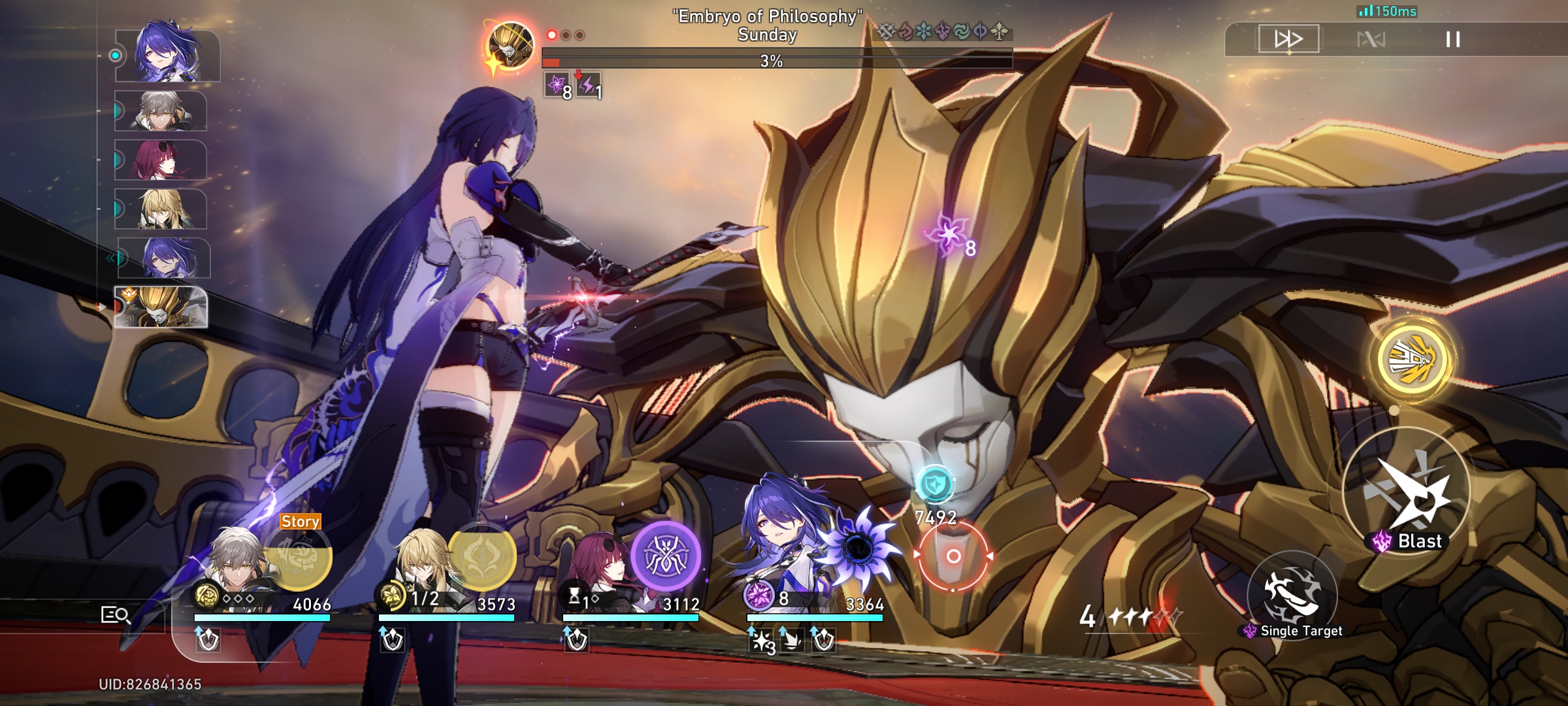 Trailblazer vs Sunday Boss Honkai: Star Rail | HoYoLAB