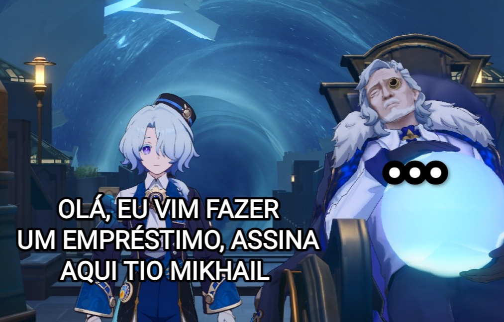 Eu precisava fazer um meme do tio paulo com o Misha Honkai: Star Rail ...