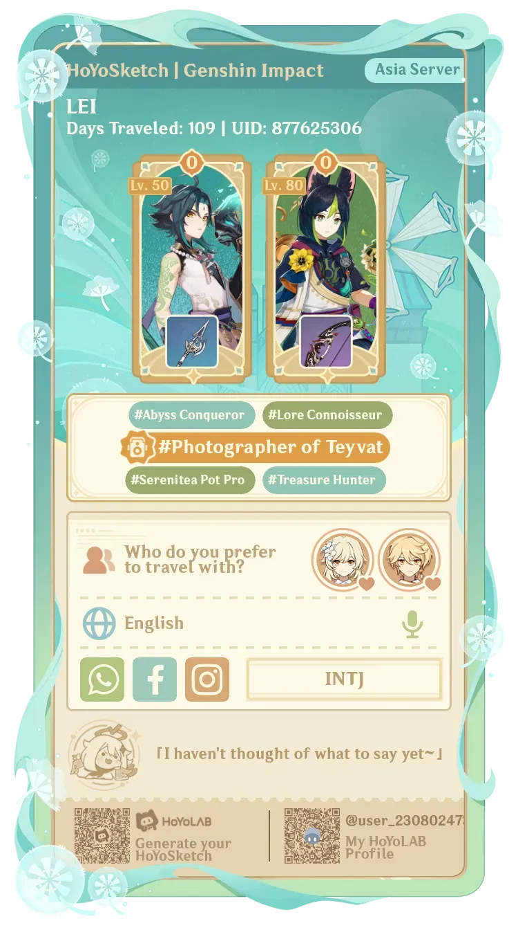 #Bio Genshin Impact | HoYoLAB