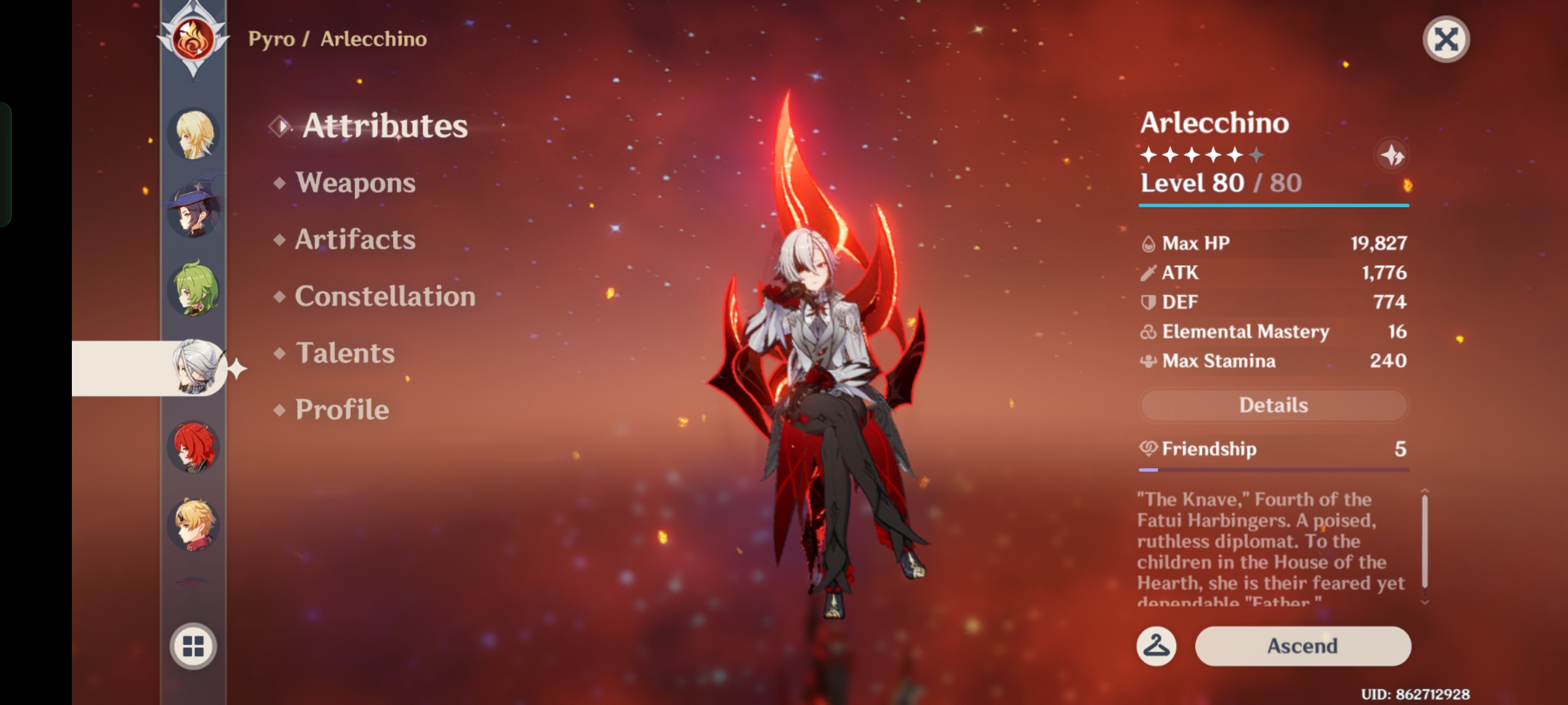 Rate my arlecchino ( not fully build yet) Genshin Impact | HoYoLAB