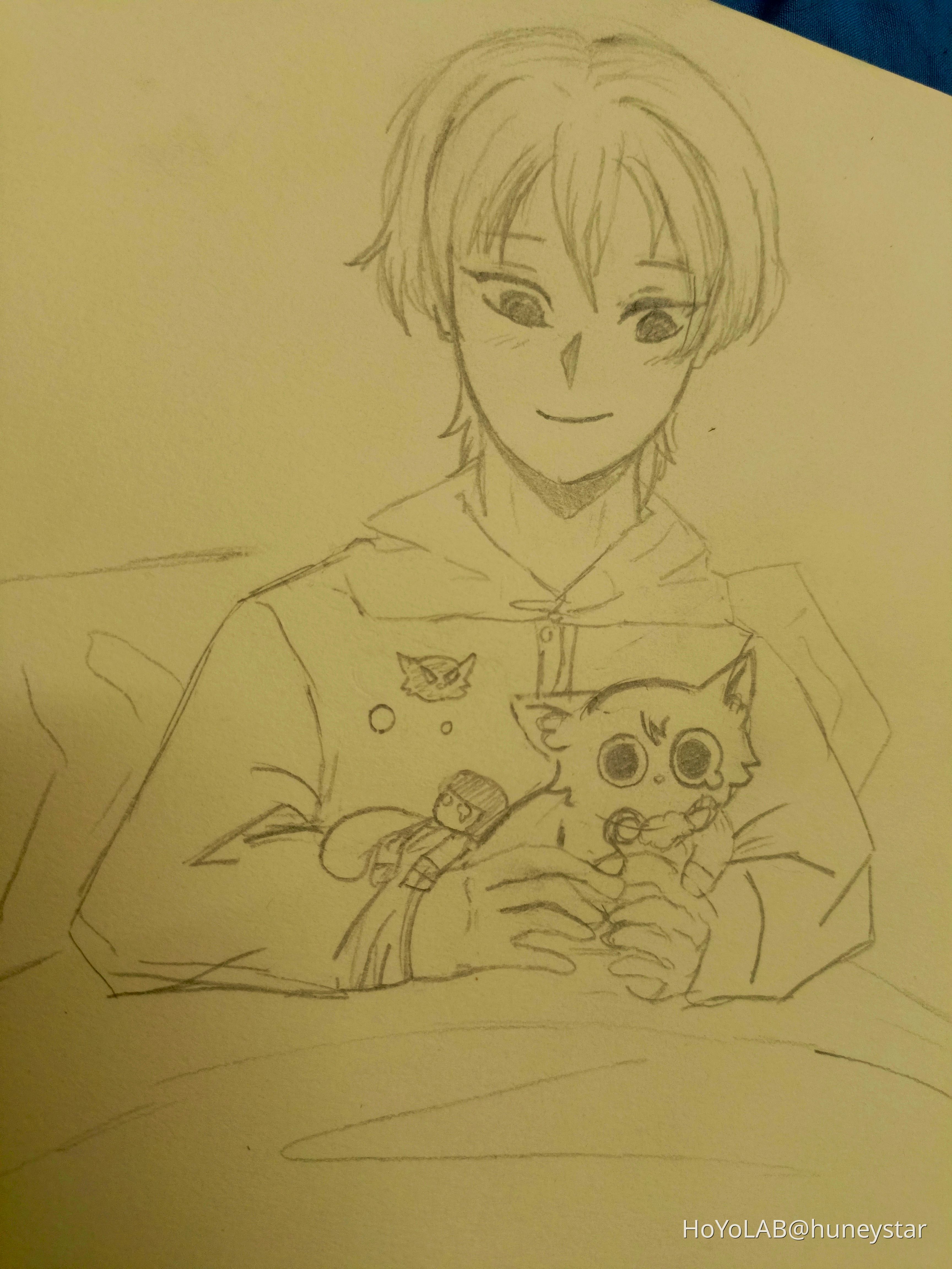 Scarameow,art by me ️(do not repost without credit) Genshin Impact ...