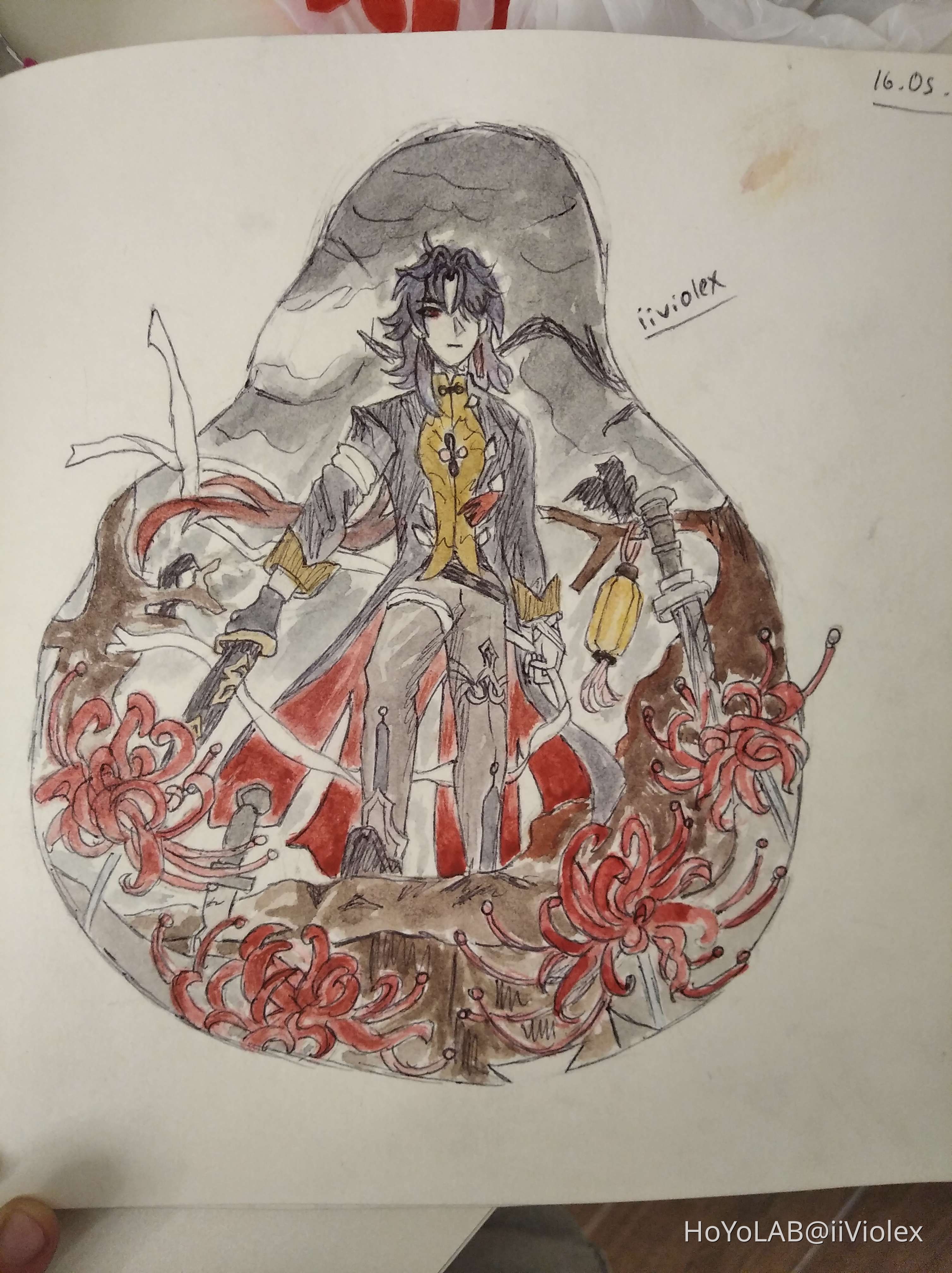 Blade Watercolor Fan Art by me! Honkai: Star Rail | HoYoLAB