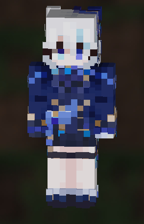 My Minecraft skin at the moments. It’s furina Genshin Impact | HoYoLAB