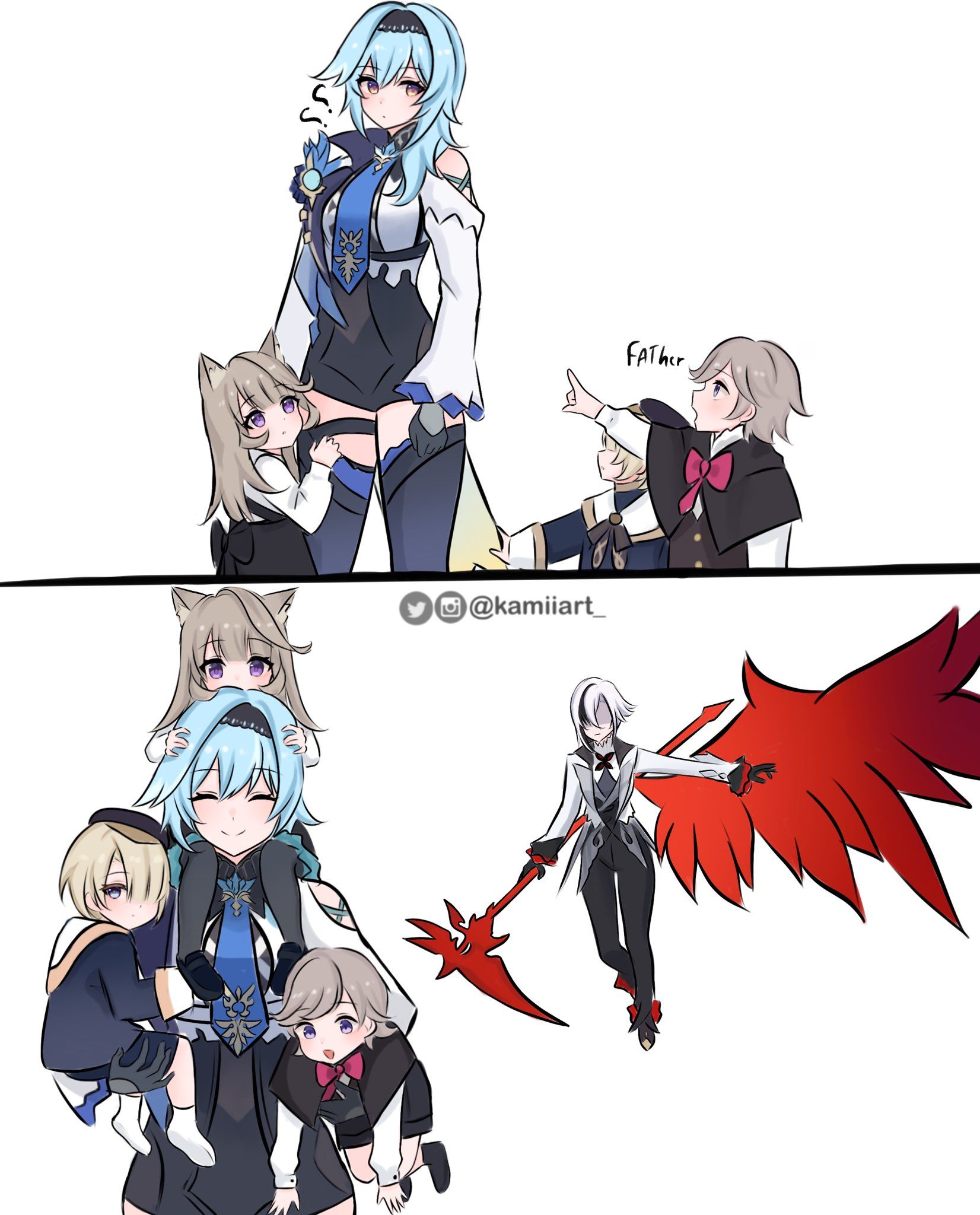 If young Lyney, Lynette and Freminet mistaken Eula as The Knave in the ...