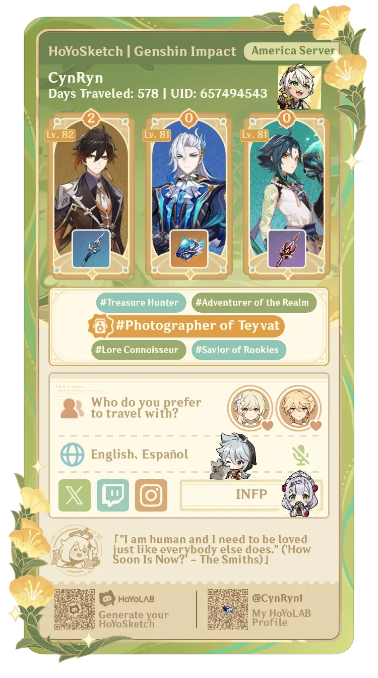 My Genshin Name card! Genshin Impact | HoYoLAB