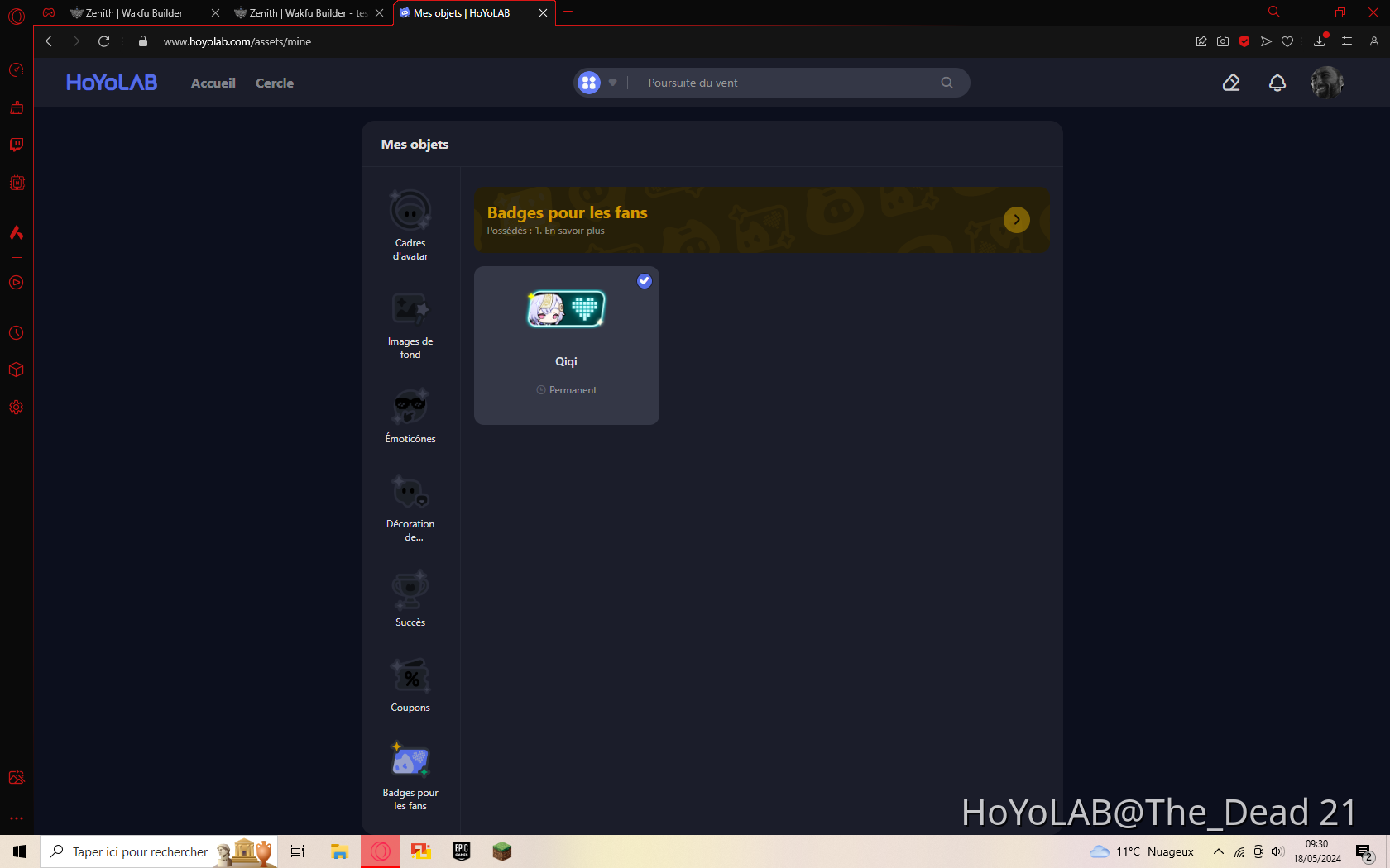 enfin j'ai mon badge permanent de qiqi | HoYoLAB