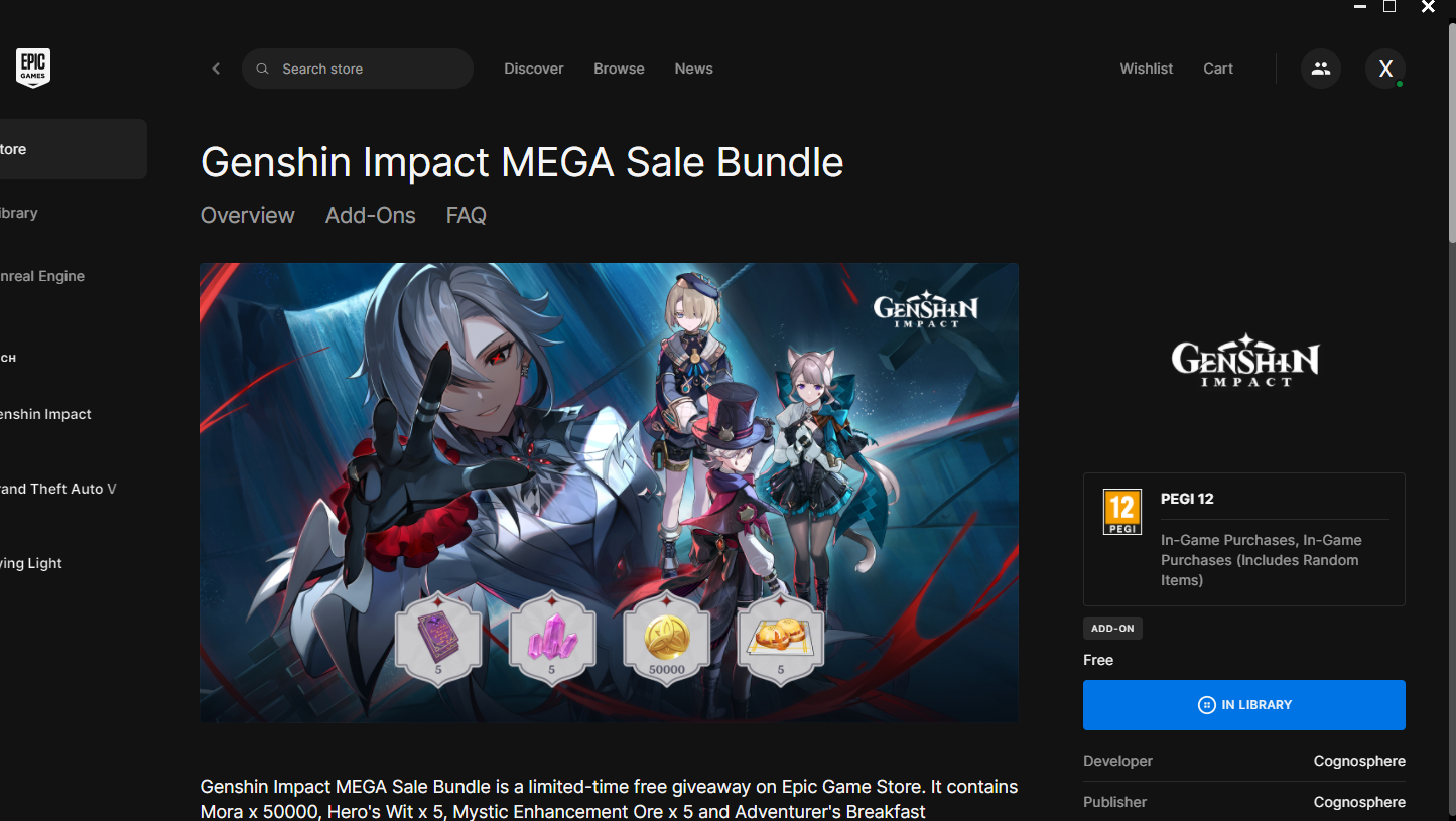 free gift code from epic Genshin Impact | HoYoLAB