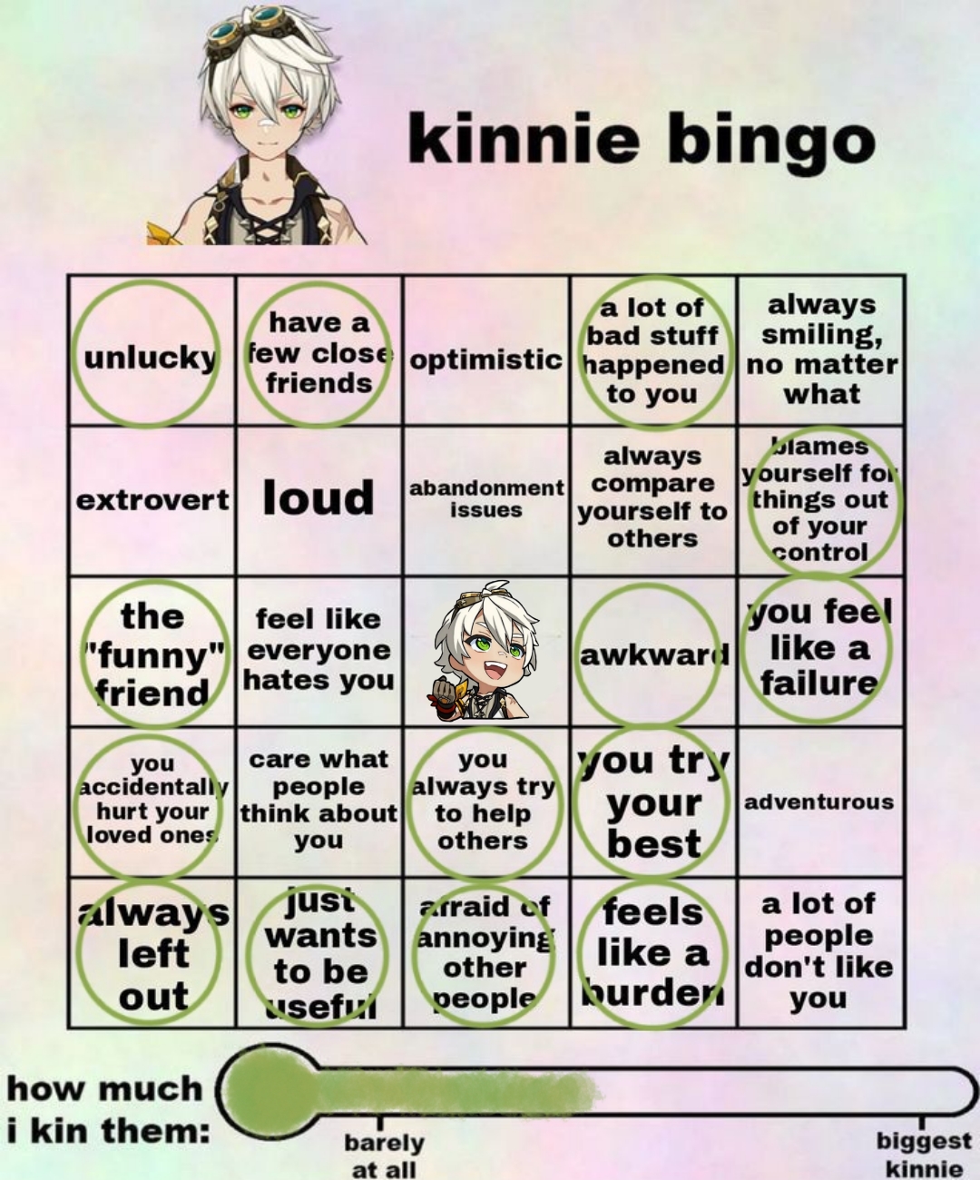 Kinnie Bingo: Bennett Genshin Impact | HoYoLAB