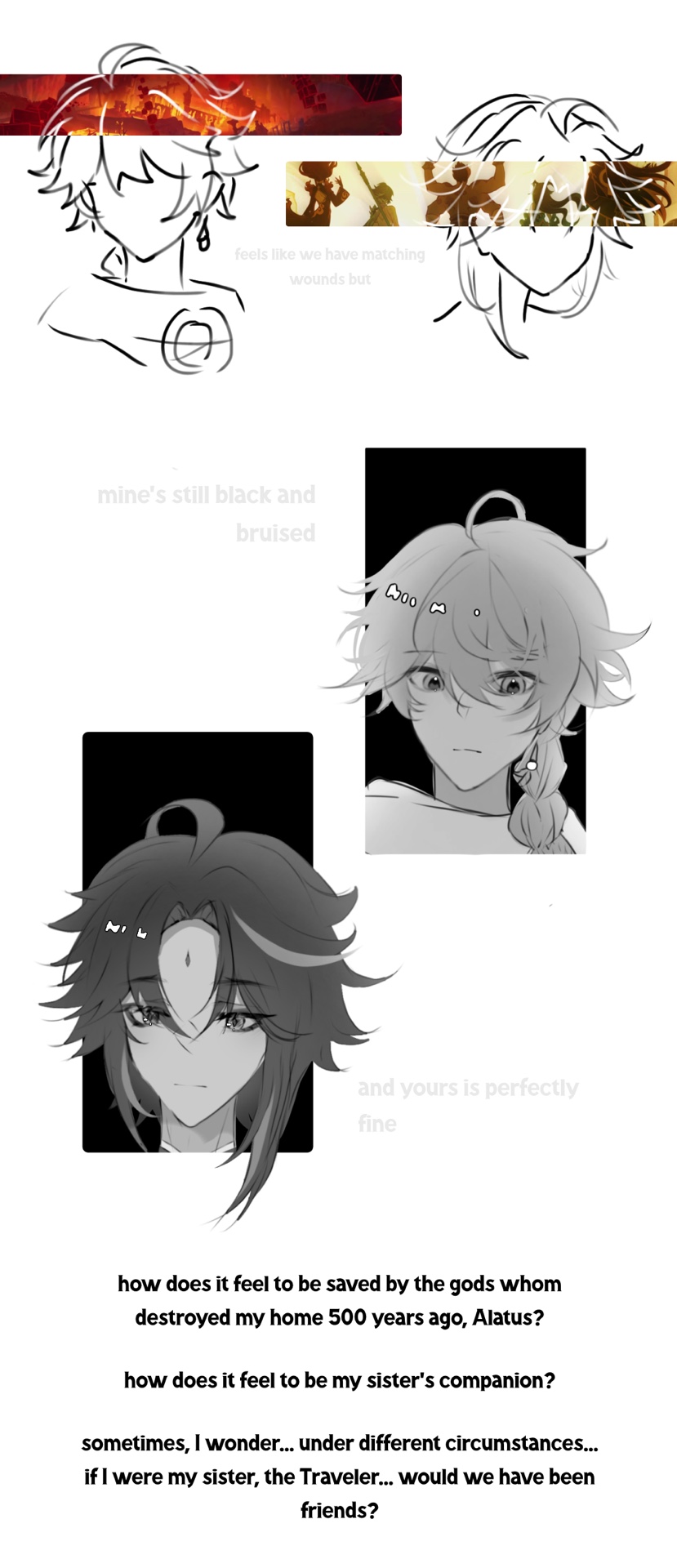 I think the abyss sibling needs a hug (sketch dump) Genshin Impact ...