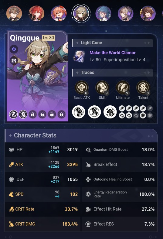 Qingque build, is this good? Honkai: Star Rail | HoYoLAB