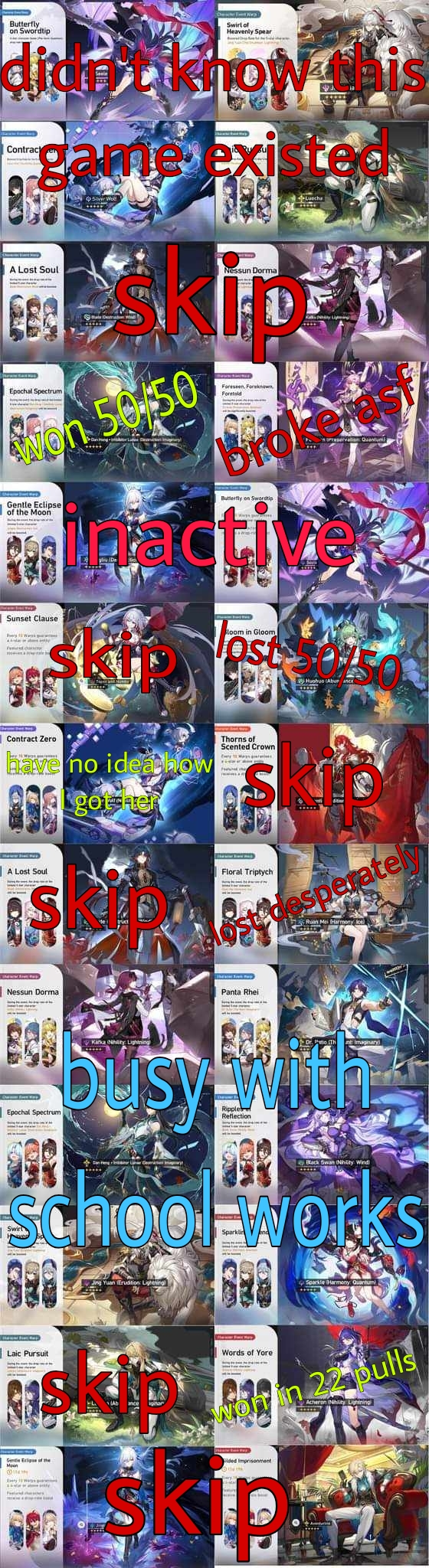 My pull history in hsr Honkai: Star Rail | HoYoLAB