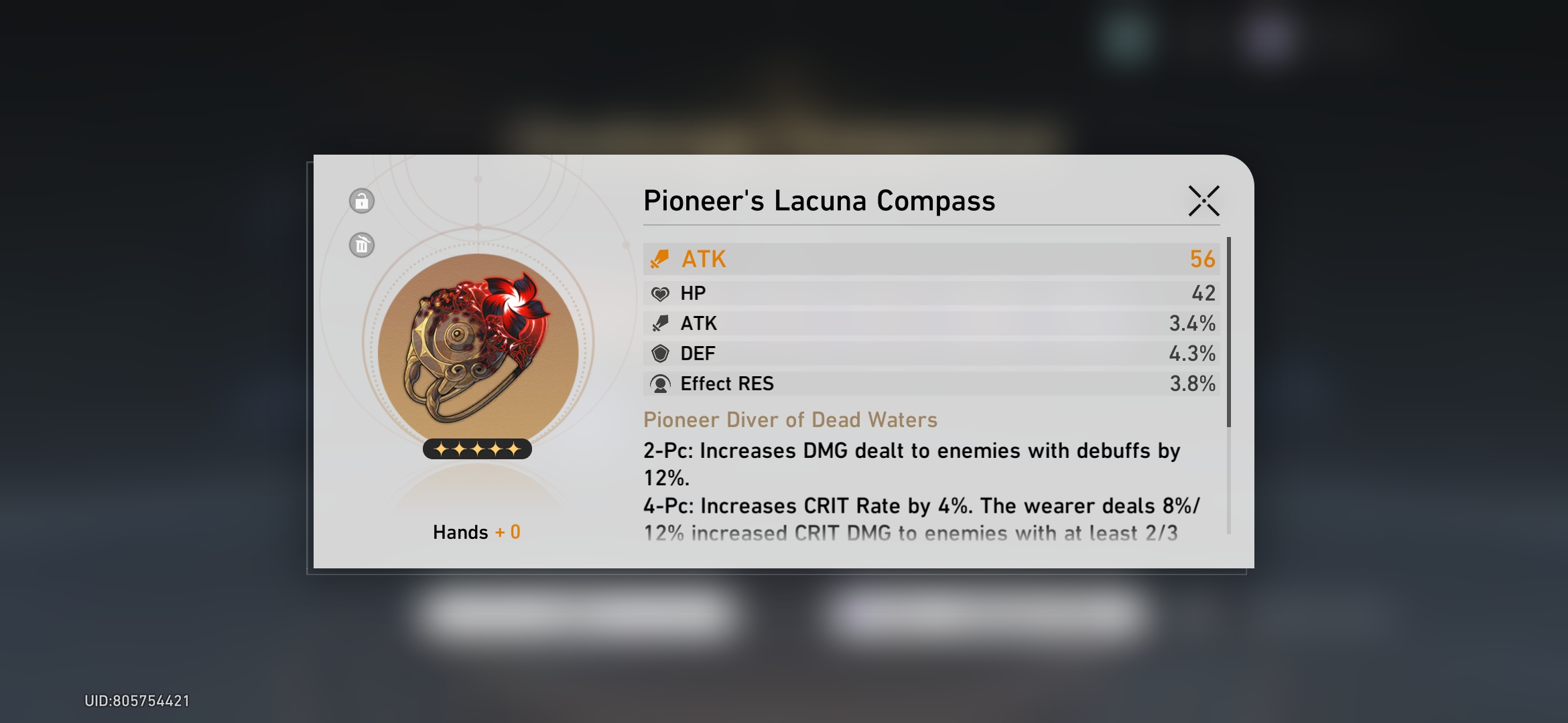 The substats on the relic I need vs the substats on the relic I don't ...