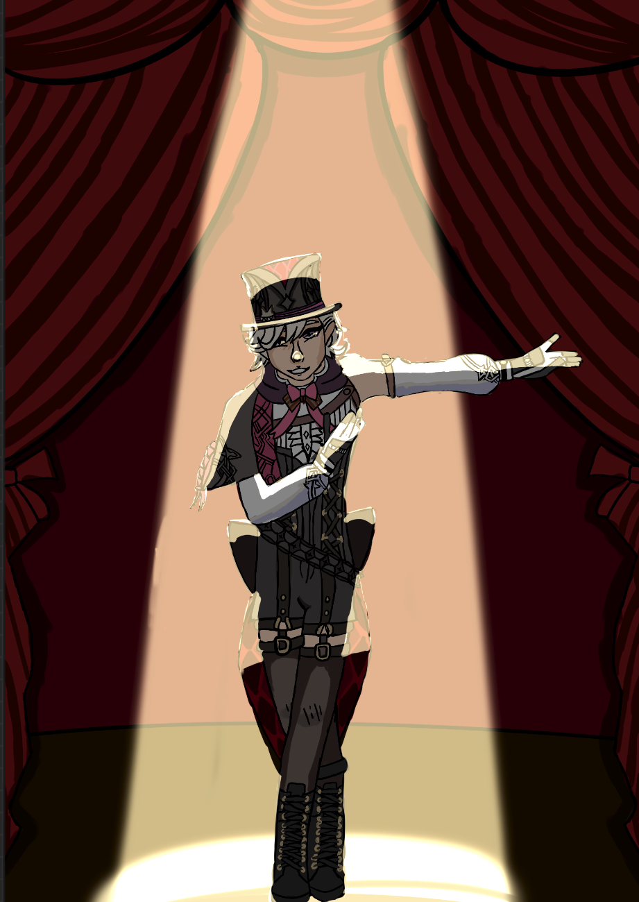 Lyney drawing! Day 1 of drawing all the characters of Fontaine Genshin ...