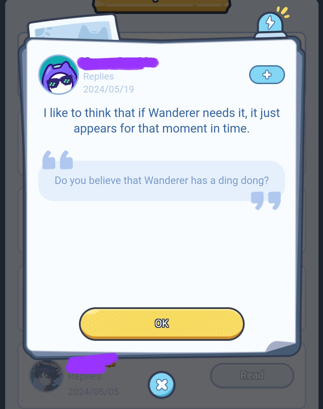 Oh, he'll need it alright... to breed me Genshin Impact | HoYoLAB