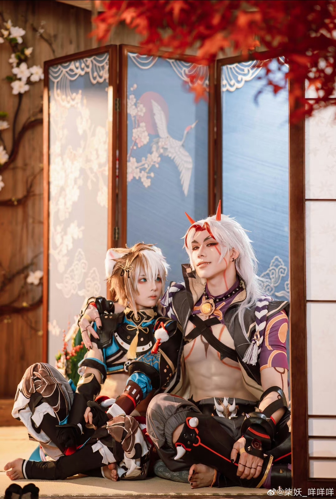 itto when he finds out gorou and miss hina are the same person (人´∀ ...