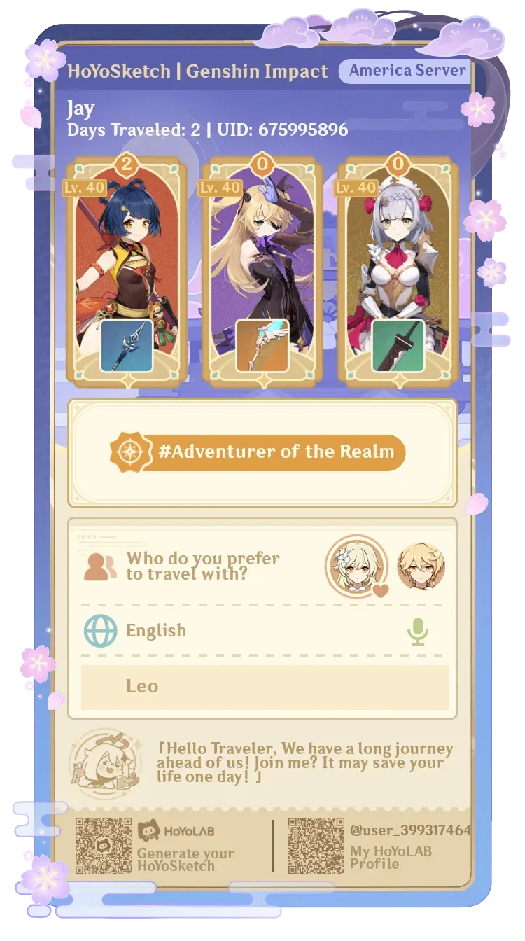 Hello Traveler! Genshin Impact | HoYoLAB