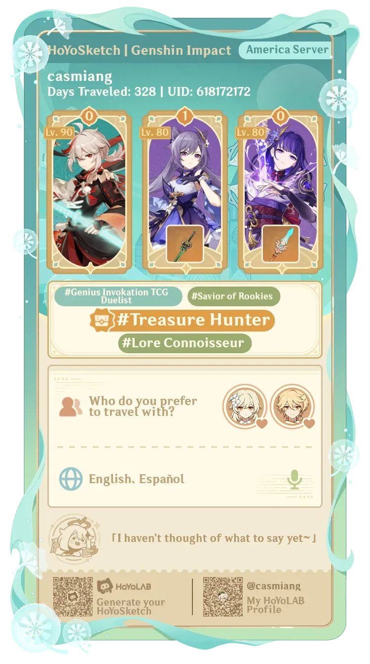 hello world Genshin Impact | HoYoLAB