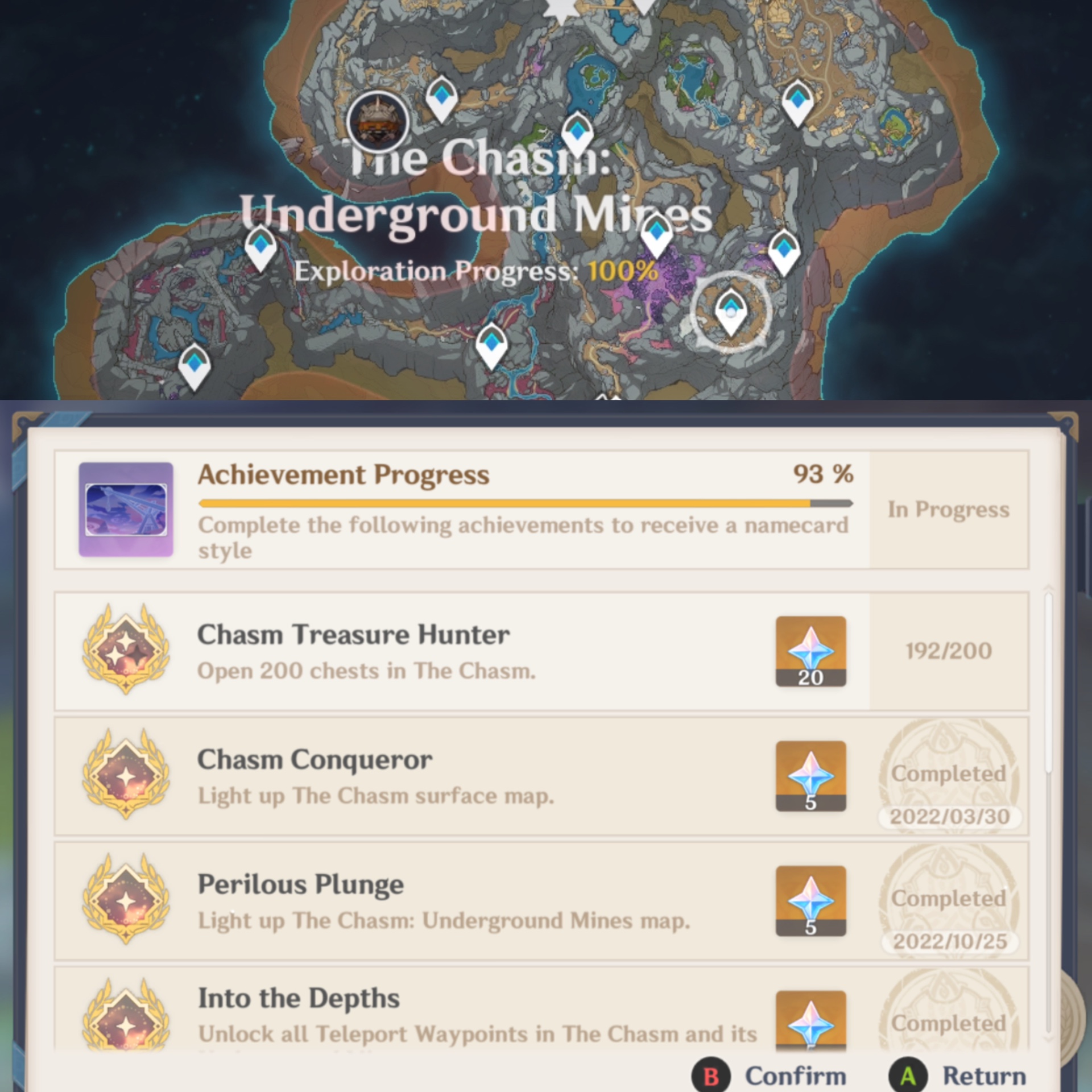 I Have 100% the Chasm Underground but Still Need 8 More Chests to Complete “Chasm Treasure ...