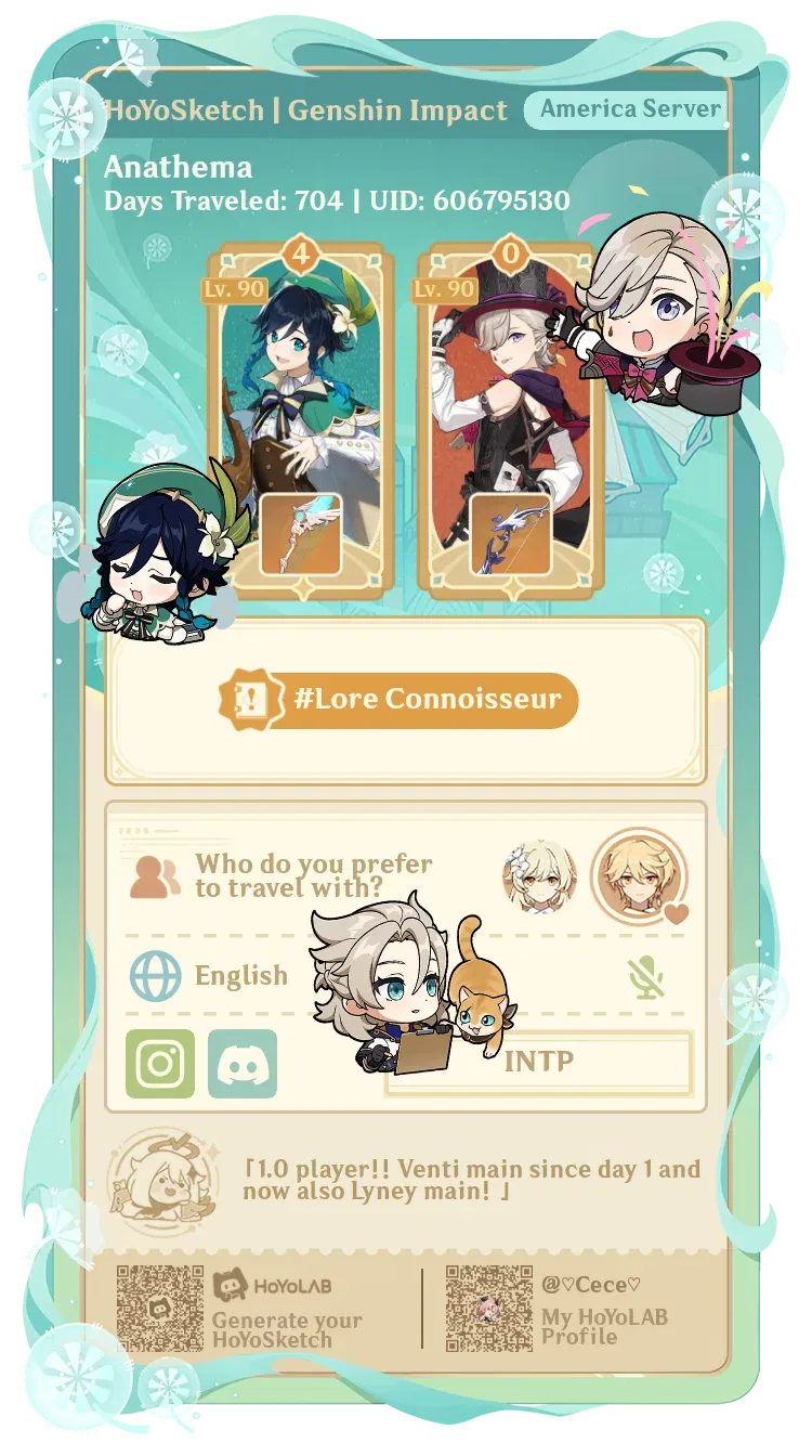 My namecard-profile-thingy (?) Genshin Impact | HoYoLAB