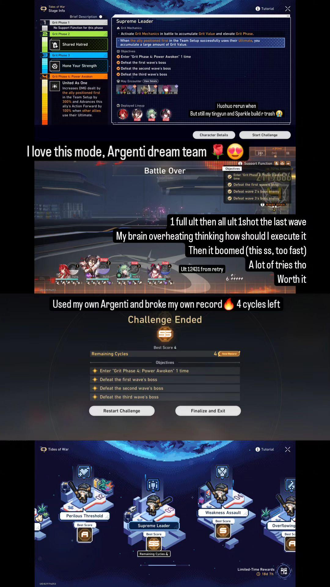 My 2.1 Argenti battle highlights | cool knights | HSR 2024 Honkai: Star ...