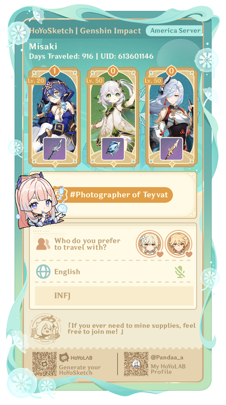 HoyoSketch Name Card Genshin Impact | HoYoLAB