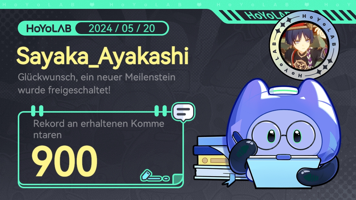 900 erhaltene Kommentare :D | HoYoLAB