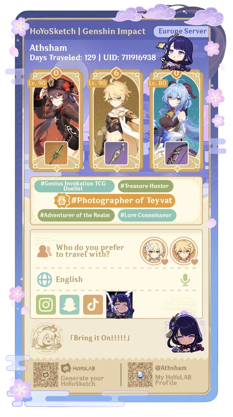 Genshin Impact name card Genshin Impact | HoYoLAB