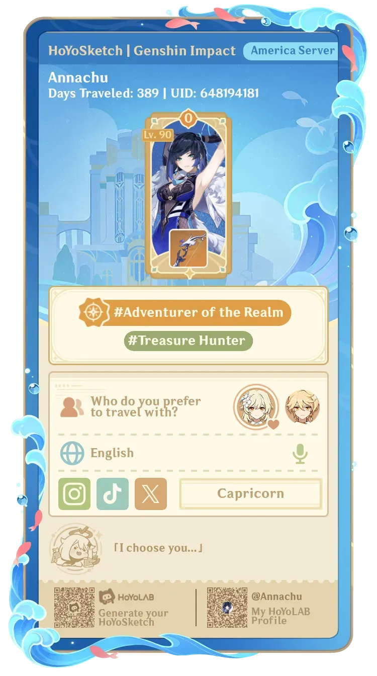 Character card. Genshin Impact | HoYoLAB